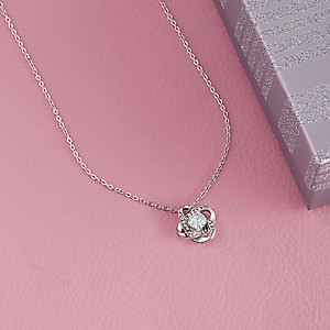 Jewelayer To My Ex-Wife Necklace, Beautiful Best Ex Wife Jewelry Gift On Her Anniversary/Birth Day Or Christmas Day From Ex Husband, Love Knot Necklace Funny Ex-Wife Jewelry Gift, Surprise Gift Idea