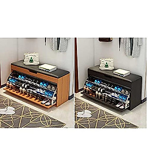 LYNGBY Shoe Storage Shoe Cabinet at The Door of The Home can sit on The Shoe Rack Stool Anti Large Capacity Shoebox Tipping Console Cabinet Shoe Rack (Color : White, Size : B)