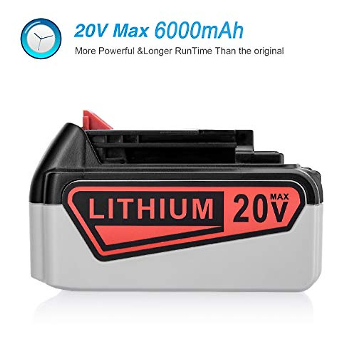 Powerextra 20V 6.0Ah Replacement Battery for Black and Decker 20V Cordless Power Tool 20 Volt MAX Lithium Ion Battery LBXR20 LB20 LBX20 LBXR2020-OPE LBXR20B-2 LB2X4020