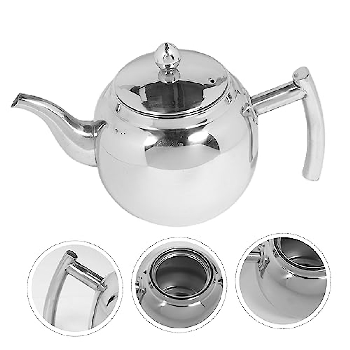FUNOMOCYA 1pc Stainless Steel Teapot Tea Strainer Heating Teakettle for Gas Stove Tea Kettle with Filter Coffee Espresso Machine Tea Infuser Teapot Espresso Maker Pot Home Espresso Machine