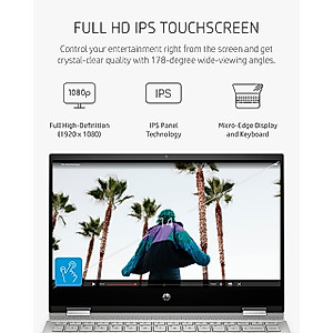 HP Pavilion x360 14” Touchscreen Laptop, 11th Gen Intel Core i5-1135G7, 8 GB RAM, 256 GB SSD Storage, Full HD IPS Display, Windows 10 Home OS, Long Battery Life, Work & Streaming (14-dw1024nr, 2021)