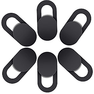 Eyech 50Pcs Computer Camera Cover Slider, Webcam Cover Blocker Slider Slim 0.027 inch for MacBook Pro/iMac/Laptop/PC/iPad Pro (Black)