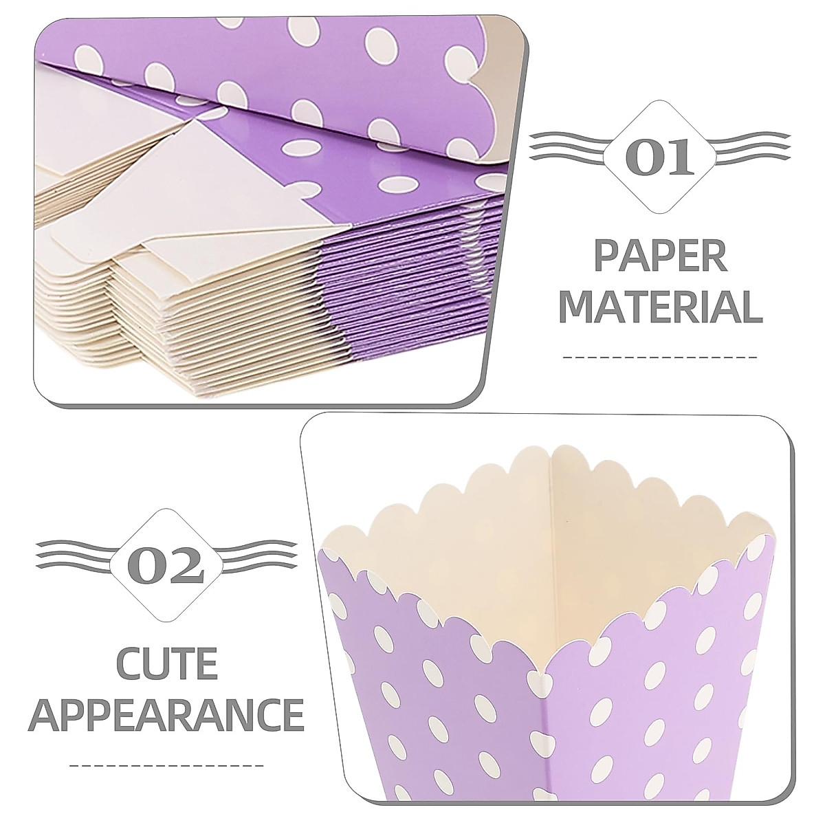 Totority Popcorn Paper Cups - 24pcs Party Popcorn Cups Popcorn Holder Popcorn Containers Collapsible Container Popcorn