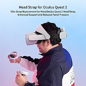 Head Strap for Oculus Quest 2, Meta Quest 2 Accessories Compatible with Quest 2, Replacement for Oculus Quest 2 Elite Strap,Adjustable Oculus Quest 2 Head Strap with Enhanced Support
