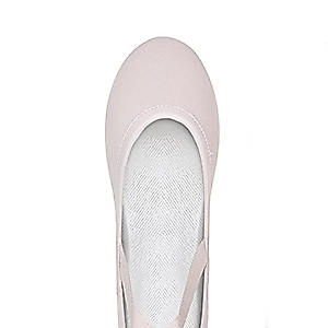 Wear Moi Vesta Stretch Canvas Ballet Slippers, Light Pink, Size 40M EU/ 8.5 US (WMVESSAL40)