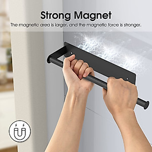 aceyoon Paper Towel Holder,Self Adhesive Magnetic Paper Towel Holder, 13inch Paper Towel Rack Wall Mount Under Cabinet with Screws，Paper Towel Bar for Kitchen Bathroom Pantry