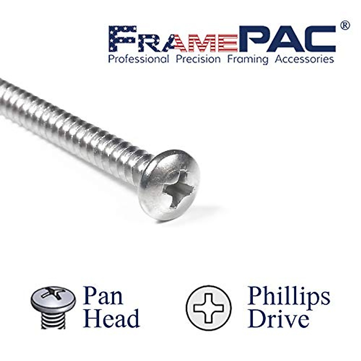 FramePac #10 x 1.5 Sheet Metal Screws 410 Martensitic Stainless Steel Self-Drilling Pan Head Phillips Drive Screw(Pack of 18 - M4.8 x 38mm)