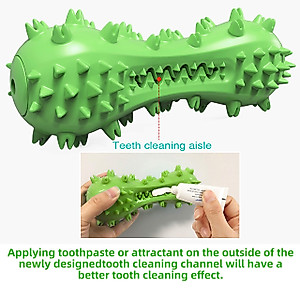 N/C Dog Toothbrush, Dog Toothbrush Toy for Dog Teething Cleaning, Puppy Teething Chew Toys, Dental Oral Care for Small Medium Dogs.(Green)