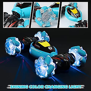 DDAI RC Cars Gesture Sensing Stunt Car - Best Gifts for Boys 6-12 Year Old 360° Rotating 4WD Remote Control Car Transform 2.4Ghz Hand Controlled RC Car Birthday Presents for Kids Age 7 8 9 10 11 yr