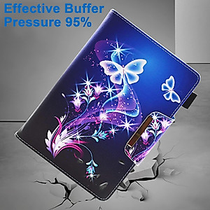 JZCreater 10 Inch Tablet Case, Universal 10 10.1 Inch Android Tablet Cover, Multi-Angle Viewing Stand Case for 9.5-10.5 Inch Tablet, Purple Butterfly