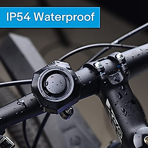 NineLeaf Anti-Theft Bike Alarm with Mount, USB C Rechargeable 110dB Burglar Vibration Motorcycle Bicycle Alarm Security System Waterproof Cycle Mobility Scooter Alarm with Remote