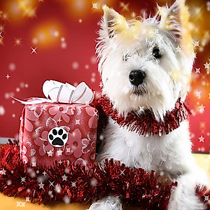 500Pcs 1 Inch Paw Prints Stickers Dog Puppy Paw Stickers Paw Prints Labels Animal Shape Paw Stickers Roll for Kids Party Vets Kennels Mailing Seal