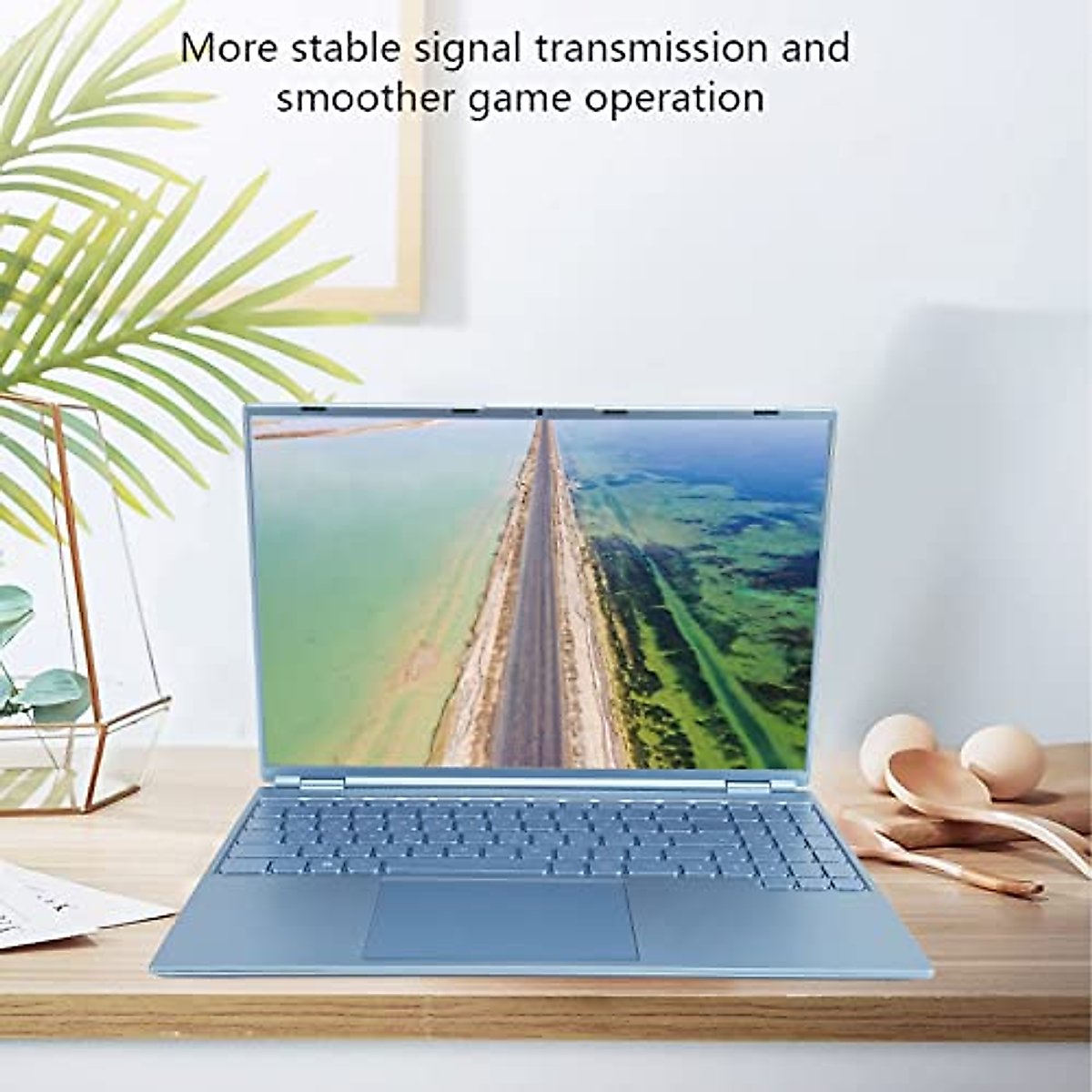 16 Inch Laptop, 2.4G 5G WiFi 1920X1200 HD IPS Display Portable Laptop, 12GB High Bandwidth Onboard DDR4 RAM, Full Size Backlit Keyboard for Home Entertainment, Gaming, Meetings (12GB+512GB US Plug)