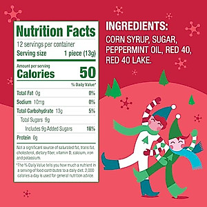 Brach's Bobs Red & White Mint Canes, Christmas Candy, Stocking Stuffers for Kids, Holiday Classic, 5.3 Oz, 12 Count (Pack of 1)