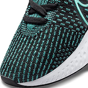 Nike Women's React Infinity Run Fk 3 Running Trainers Dd3024 Shoes, Black/Dynamic Turquoise/Pink P, 8.5