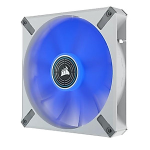 Corsair iCUE AF140 RGB Elite 140mm PWM Fan - Eight RGB LEDs - AirGuide Technology - Fluid Dynamic Bearing - Zero RPM Fan Mode - CORSAIR iCUE Software Compatible - White