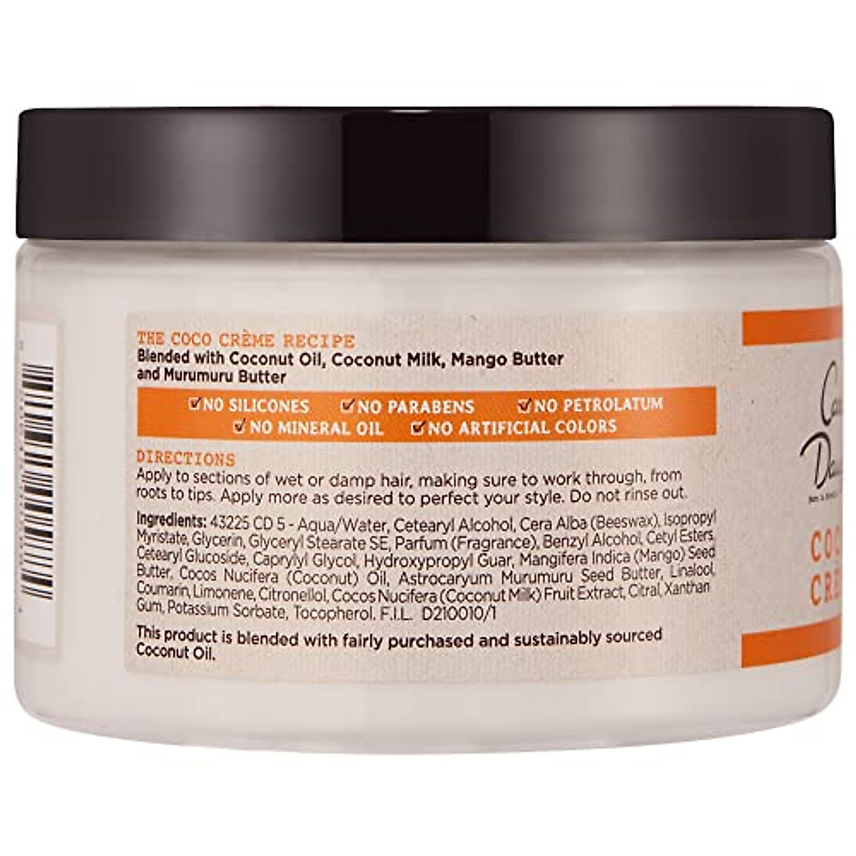 Carol’s Daughter Coco Creme Coil Enhancing Moisture Butter for Very Dry Hair, with Coconut Oil and Mango Butter, Paraben Free and Silicone Free Butter for Curly Hair, 12 oz