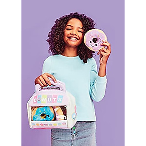 iscream Play with Your Food! Box of Donuts Fleece Play Pillow Set with Embroidered Accents