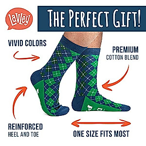 Lavley Funny Golfing Socks For Men, Women & Teens - Unique Golf Gifts For Golfers / Golf Stocking Stuffers (Best Dad By Par)