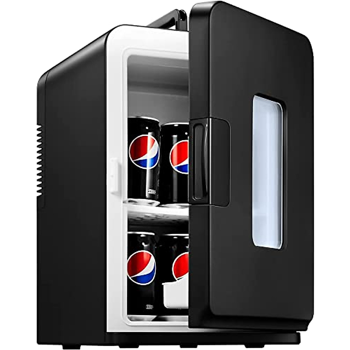 Northclan 15L Mini Fridge for Bedroom, 110V AC/ 12V DC Portable Thermoelectric Cooler and Warmer Small Refrigerators for Home, Dorm, Office and Car, Skincare, Cosmetic, Beverage, Removable shelf