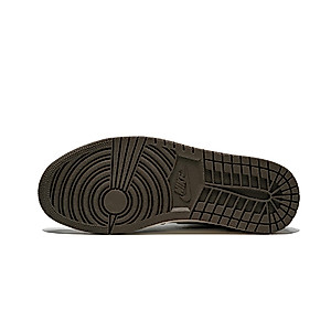 Nike Men's Air Jordan 1 High OG Ts Sp Travis Scott, Sail/Dark Mocha/University Red, 10.5