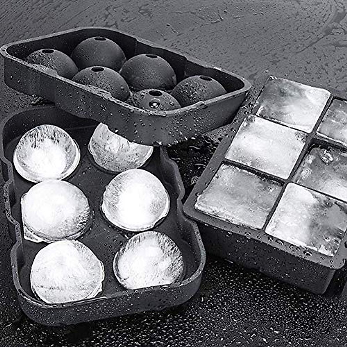 Ice Cube Trays ， Tray Balls, Ice Cube Mould Ice Tray Ice Cube Trays Silicone Ice Ball Mould Long Ice Cube Tray Ice Cube Tray Silicone Sphere Ice Moulds Large Ice Cube Tray B (Color : B)