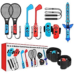 Switch Sports Accessories - CODOGOY 11 in 1 Switch Sports Accessories Bundle for Nintendo Switch Sports, Family Accessories Kit Compatible with Switch/Switch OLED Sports Games