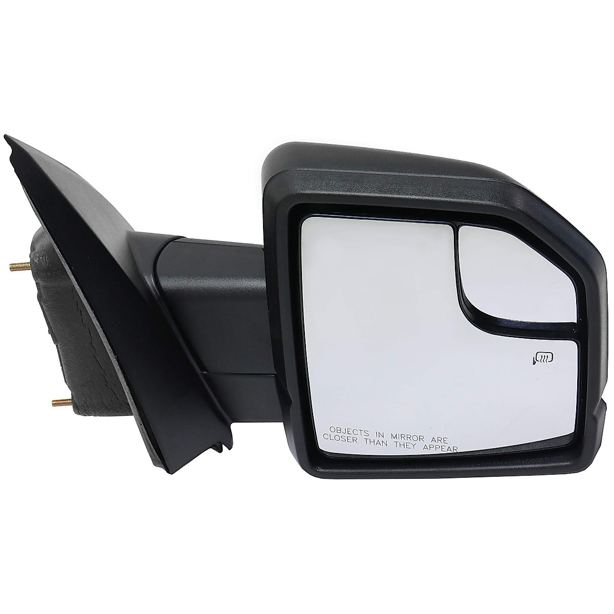 Kool Vue Right Power Heated Mirrors for Ford F-150 2015-2018 Manual Fold With Signal Light, Spotter Glass & Puddle Lamp; Without Memory & Auto-Dimming Textured Standard Cab, Up To 02/26/18