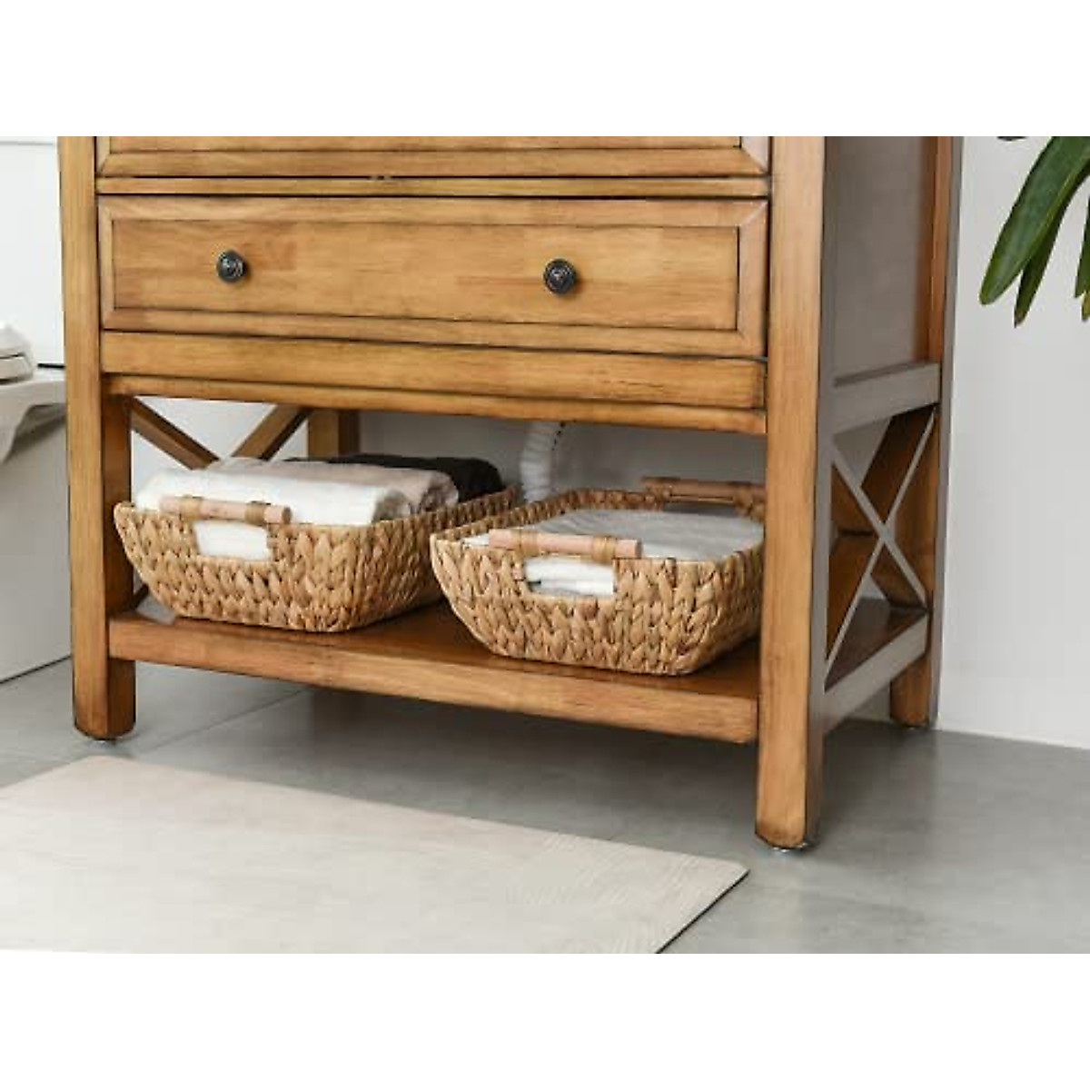 StorageWorks Hand-Woven Storage Baskets Set
