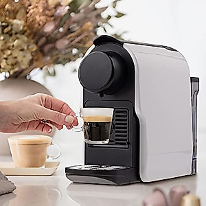 beanglass Espresso Mini Coffee Maker for Nespresso Pods, Capsule Coffee Machine Programmable Buttons for Espresso and Lungo, Premium Italian 20 Bar High Pressure Pump, Removable Water Tank, 1350W