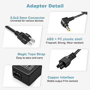 19V AC/DC JBL Speaker Charger Power Cord Supply for Xtreme Xtreme 2 Extreme Extreme 2 JBL Boombox Portable Wireless Speaker (Black Blue Red) Harman Kardon Onyx Studio 6 5 4 3 2 1 IV III II I Speaker