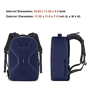 MOSISO Camera Backpack, DSLR/SLR/Mirrorless Photography Camera Bag 15-16 inch Waterproof Hardshell Case with Tripod Holder&Laptop Compartment Compatible with Canon/Nikon/Sony, Navy Blue