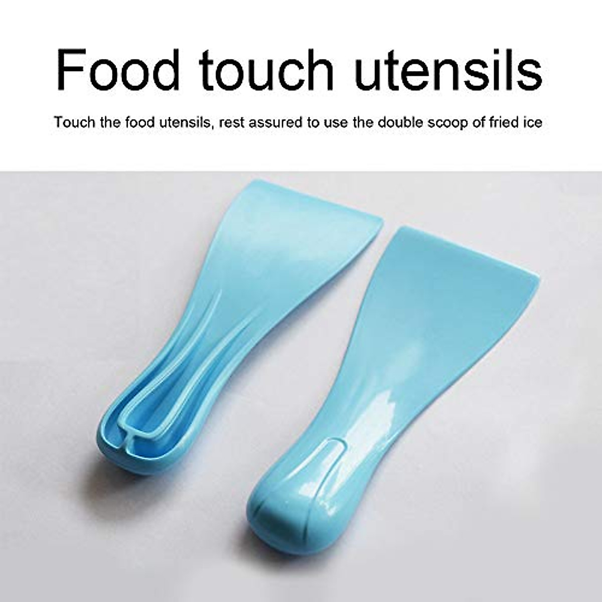 Instant Ice Cream Maker Set, With 2 Spatulas Frozen Yoghurt Plate Mini Freezer Kit Machine Accessories Unplugged Fruit Salad Sweet Spot Roll Pan Gift Birthday For Kids Home Party