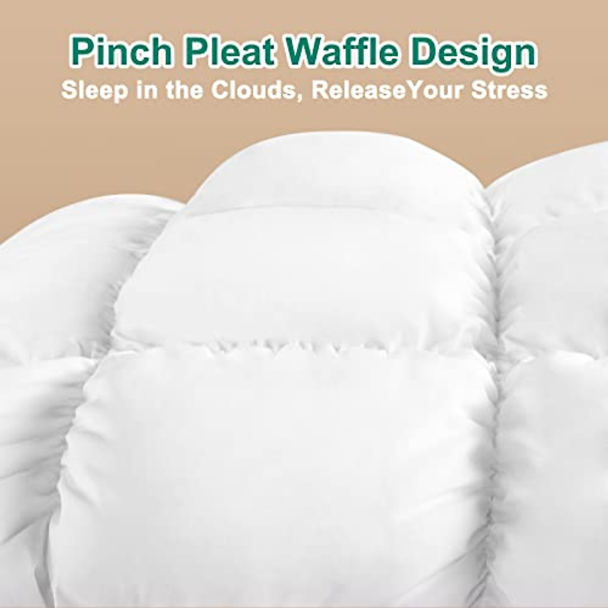 YOUR MOON Fluffy Support Bed Pillow Queen Size, Super Soft Premium Down-Alternative Filling for Sleeping, Luxury Hotel Quality Bed Pillows for Side Sleeper (White)