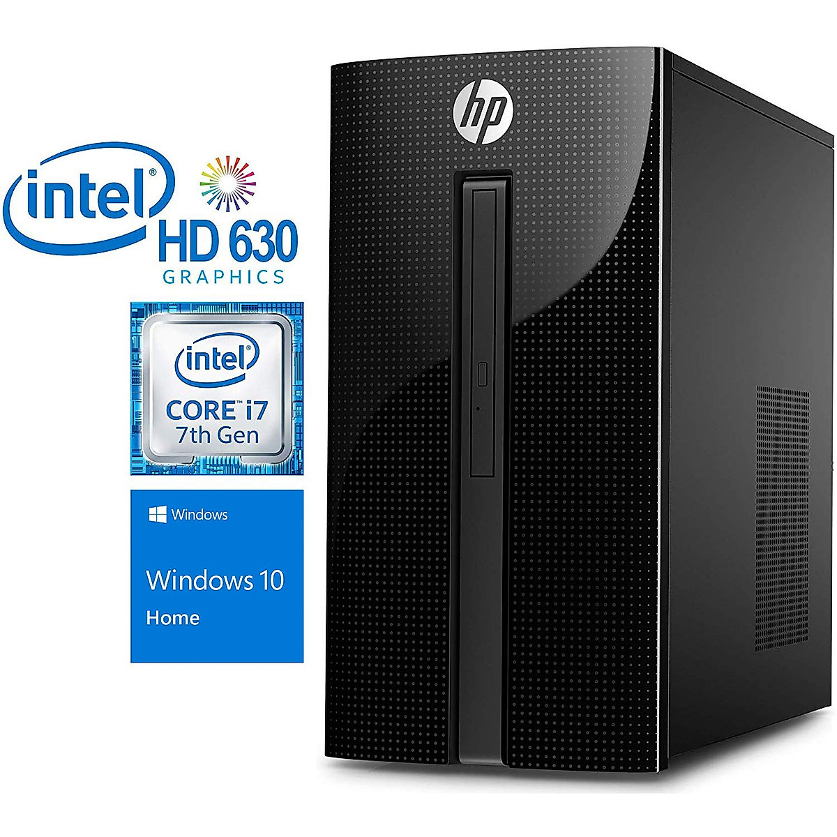 HP Pavilion 460 Business Premium High Performance Desktop Computer, Intel Quad-Core i7-7700T 2.9GHz Up to 3.8GHz, 8GB DDR4, 1TB HDD, DVD Burner, Bluetooth, Wireless-AC, USB 3.0, Windows 10