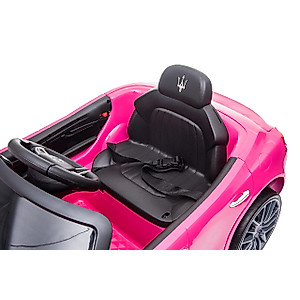 Best Ride On Cars Maserati Ghibli, 12V Battery Powered Ride On Toy, Pink, Large