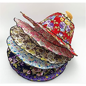 Folding Hand Fan Folding Fan Handheld Folded Fan Women Folding Fan 2 in 1 Hand Fan Sunhat Hat Floral Printed Foldable Chinese Style Bamboo Fan Foldable Fan Hand Held Fans (Color : A7, Size : 28cm)