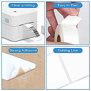 10 Rolls of 350 Lables 1 1/8”x3 1/2”Direct Thermal Labels for Barcodes, Address, Mailing Compatible with Rollo Label Printer & Zebra Desktop Printers [350 Labels/Rolls, 10Roll]
