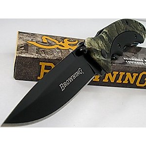 Browning Knives 276 Mossy Oak Linerlock Knife with Black Blade