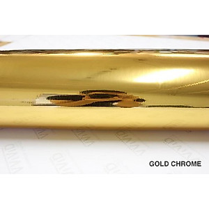 VViViD Gold Mirror Chrome Vinyl Car Wrap Self-Adhesive Film Decal (1ft x 5ft)