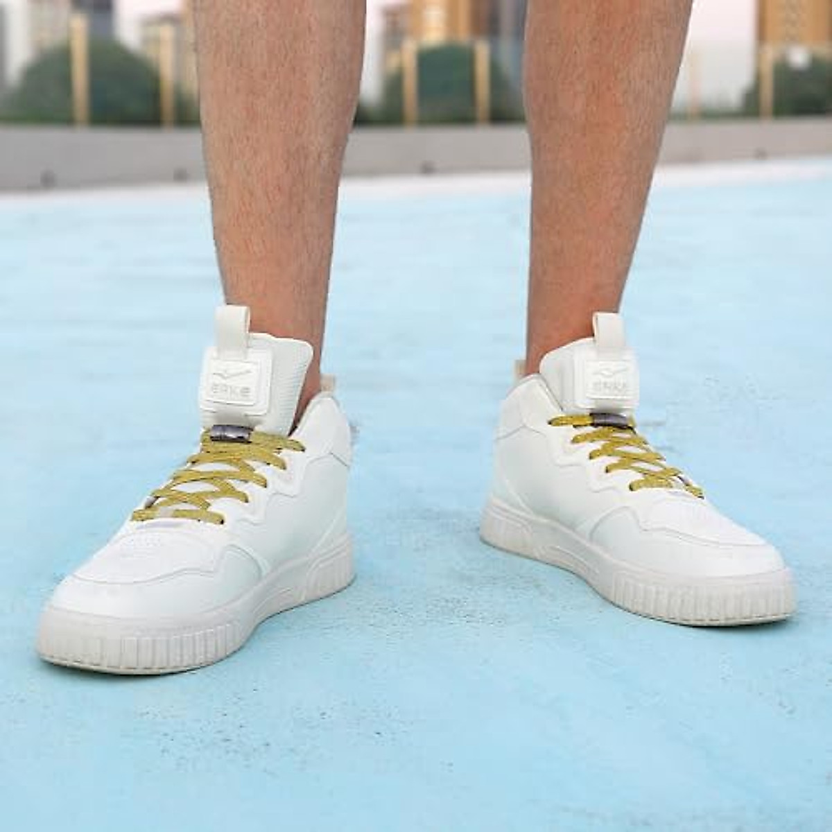 Aiboxin 2 Pairs No Tie Elastic Flat Shoe Laces for Sneakers, Stretch Shoelaces for Kids & Adults, Tieless Shoes Strings