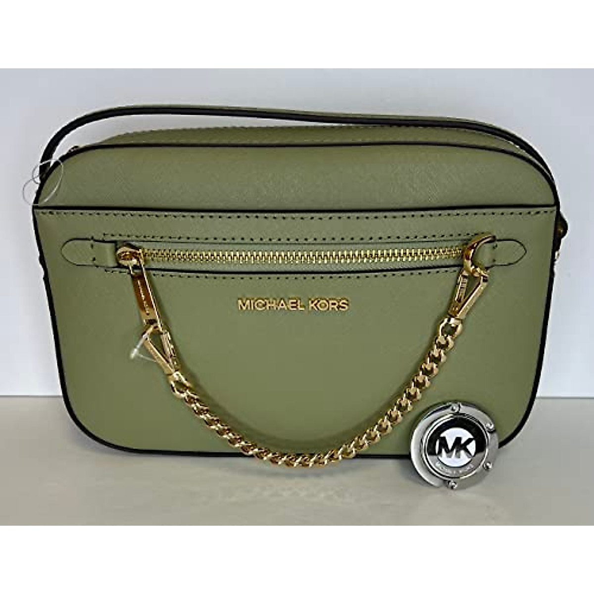 Michael Kors Jet Set Large Crossbody bundled Purse Hook (Light Sage)