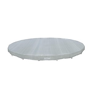 INTEX 28041E Deluxe Pool Cover: for 18ft Round Ultra XTR Pools – Includes Rope Tie – UV-Resistant – 8in Overhang – Snug Fit