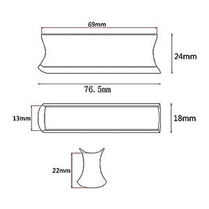 Stainless Steel Hawaii Electric Guitar Guitar Bass Lap Slide Bar Stick Silver Tone (Silver)