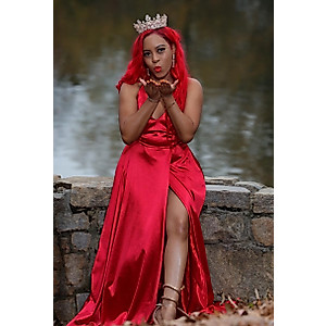 Silver Crown for Women Crystal Queen Crowns and Tiaras for Girls Pageant Birthday Wedding Prom Party Valentines Costume