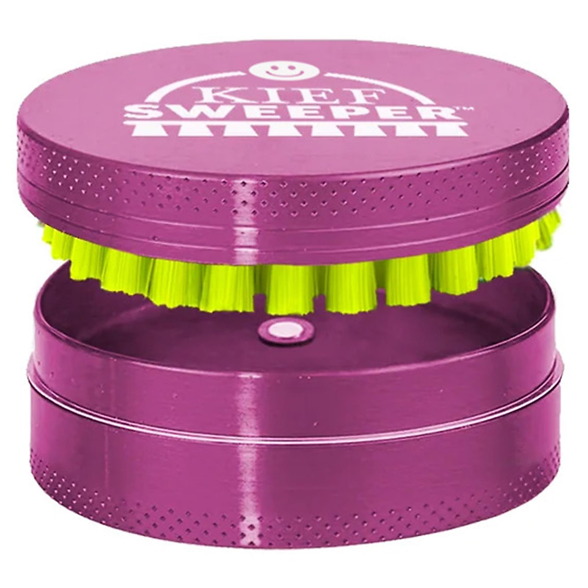 Kief Sweeper Compact Grinder Cleaning Brush, Micro Grinder, Stainless Steel, 6 Colors, Red (Purple)