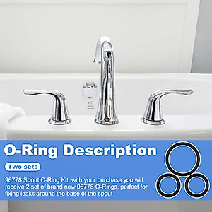 Fospectra 96778 O-Ring Kit for Moen Kitchen Faucets - Faucet O-Rings Replacement Kit, Durable Rubber Seals, Leak-Proof Design, Compatible with Moen 7400 Series & Other Models (2-Set)