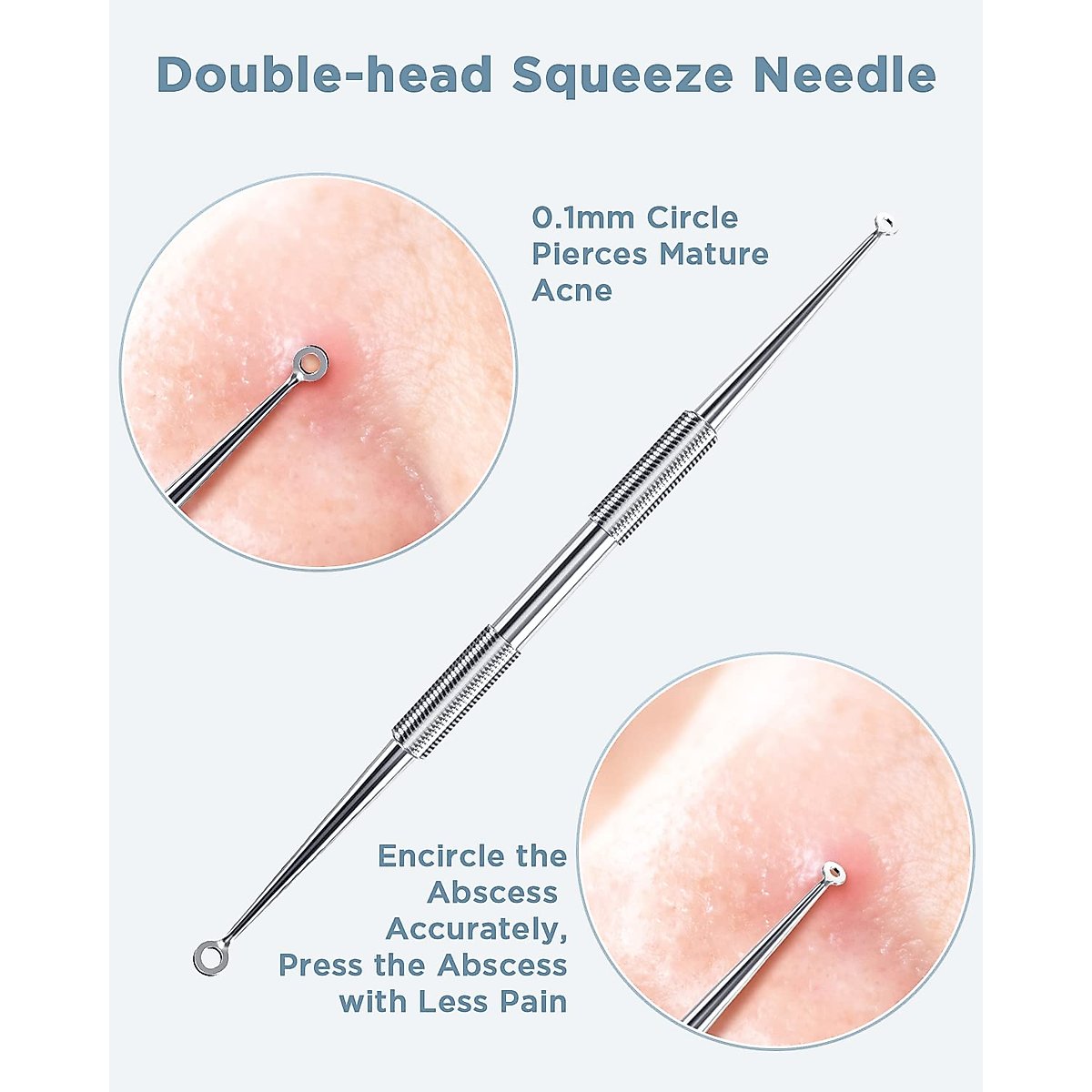 TAYTHI Blackhead Remover Tool, Pimple Popper Tool Kit, Blackhead Extractor Tool for Face, Extractor Tool for Comedone Zit Acne Whitehead Blemish, Stainless Steel Extraction Tools