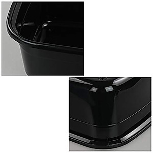 Wekioger Plastic Dish Pan, 14 Quart Bus Tubs, 4-Pack (Black)