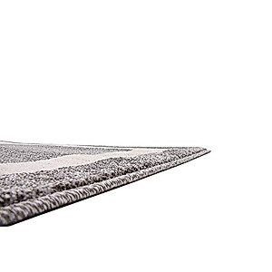 Unique Loom Del Mar Collection Area Rug-Transitional Inspired with Modern Contemporary Design, Rectangular 5' 0" x 8' 0", Gray/Ivory